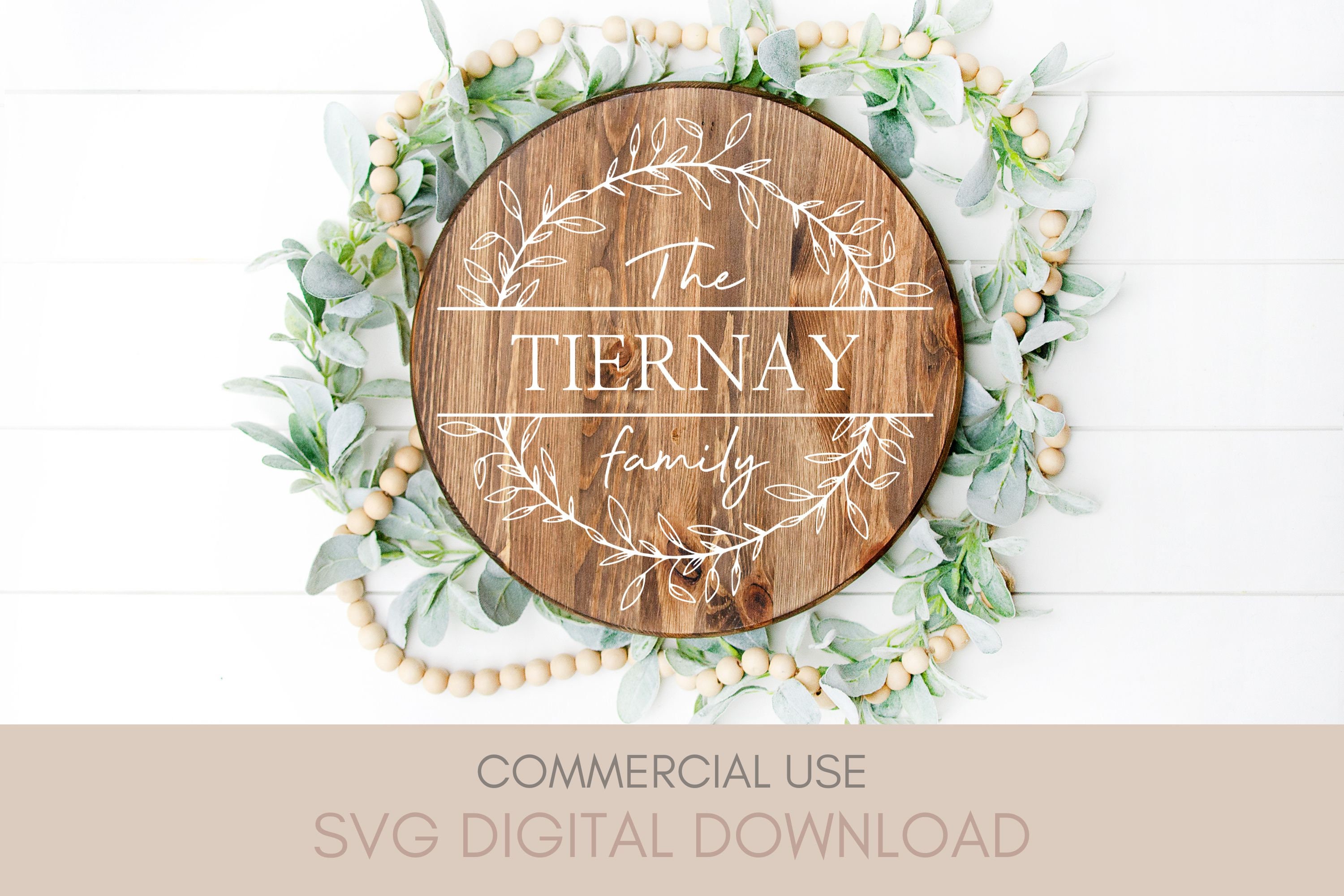 Family Name Wreath Sign SVG Farmhouse Svg Welcome Svg - Etsy