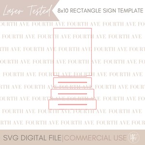 8x10 Rectangle Sign Template SVG | Table Numbers Sign Svg | Wedding ...