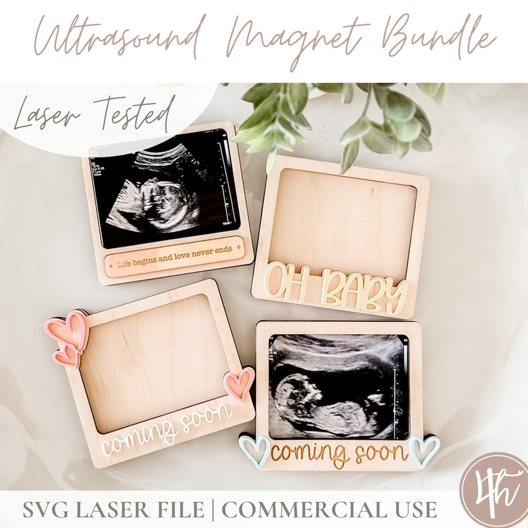 Ultrasound Fridge Magnet Bundle SVG | Coming Soon | Oh Baby | Baby ...