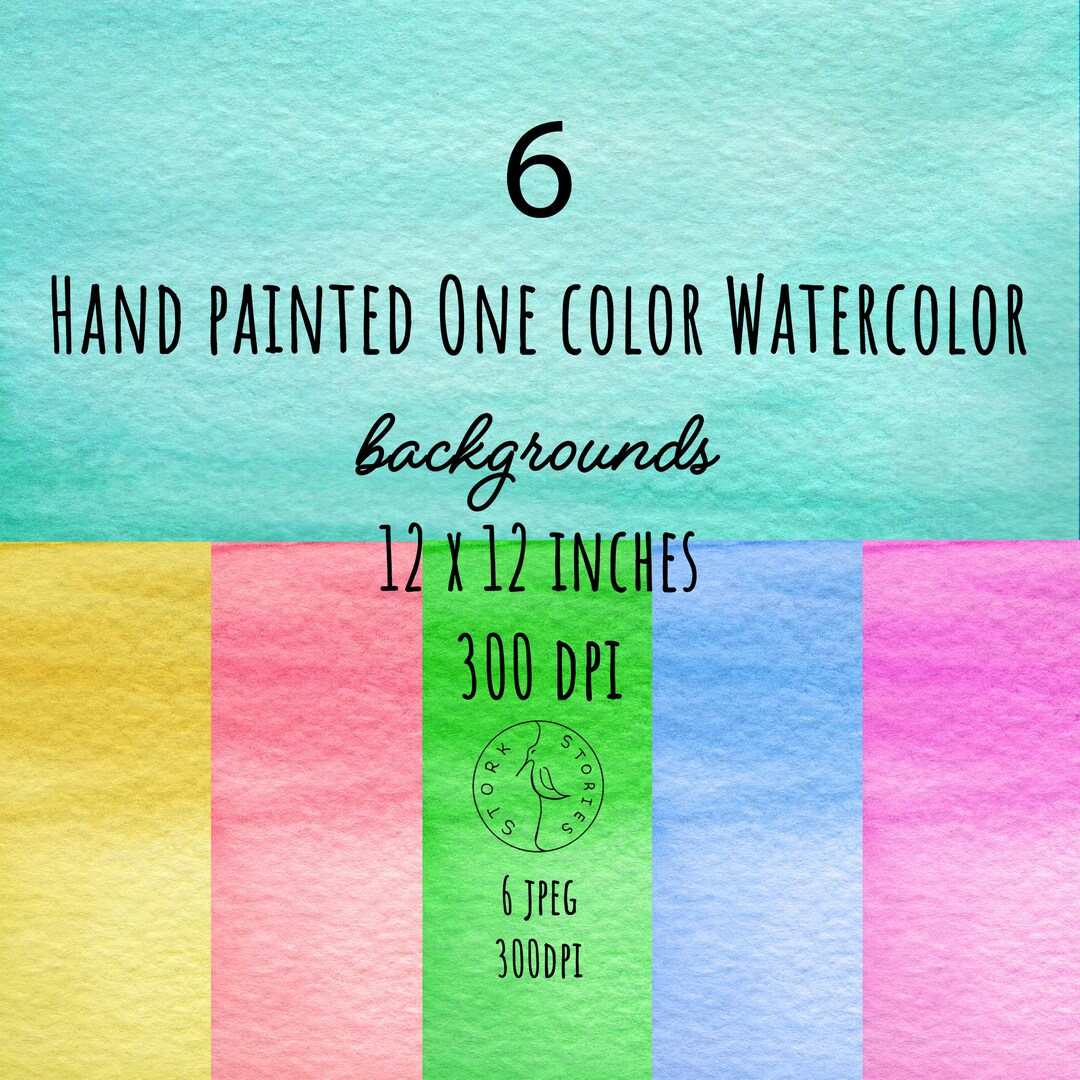 Hand Painted Watercolor Backgrounds Digital Paper Decorative - Etsy