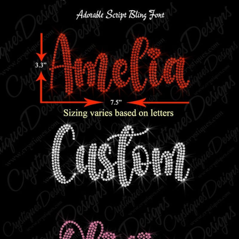 Rhinestone Names - Etsy
