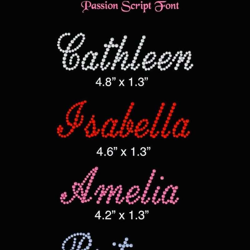 Rhinestone Names - Etsy