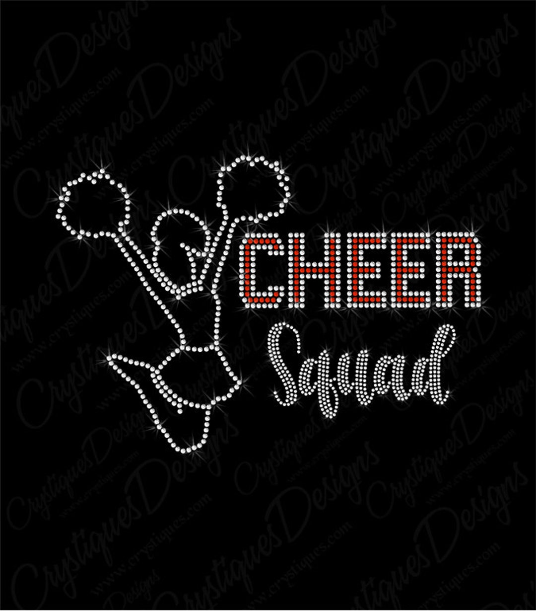 Cheer Squad Rhinestone Transfer, Cheer Squad Bling, Custom Cheer ...