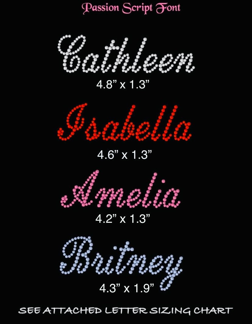 Small Passion Cursive Script Font-personalize a Phrase or - Etsy