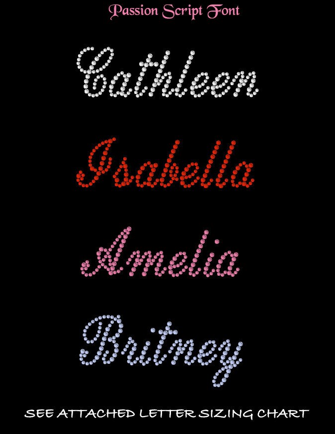 Small Passion Cursive Script Font-personalize a Phrase or - Etsy