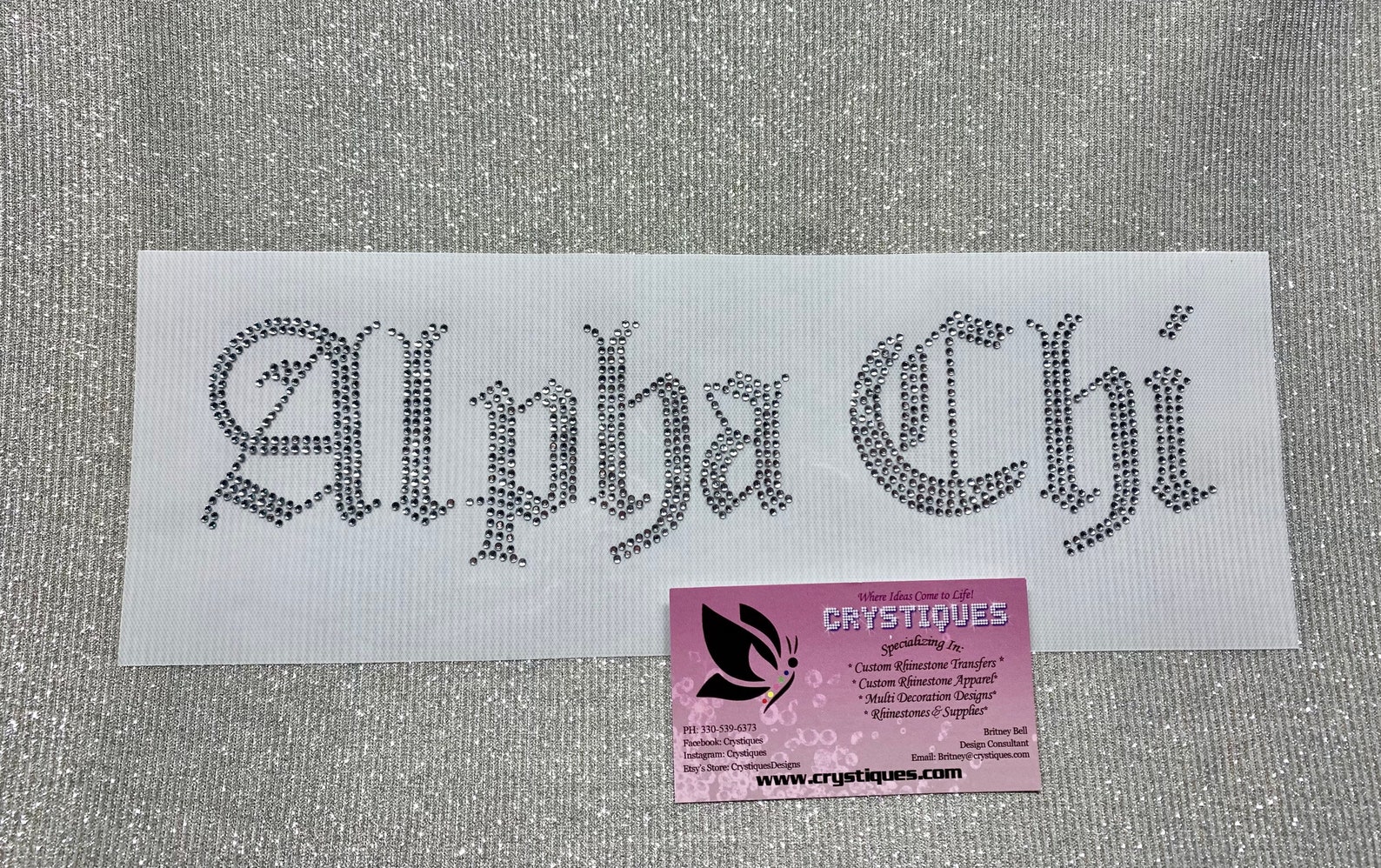 Old English Bling Font-personalize a Phrase or Name-iron on Hot Fix ...