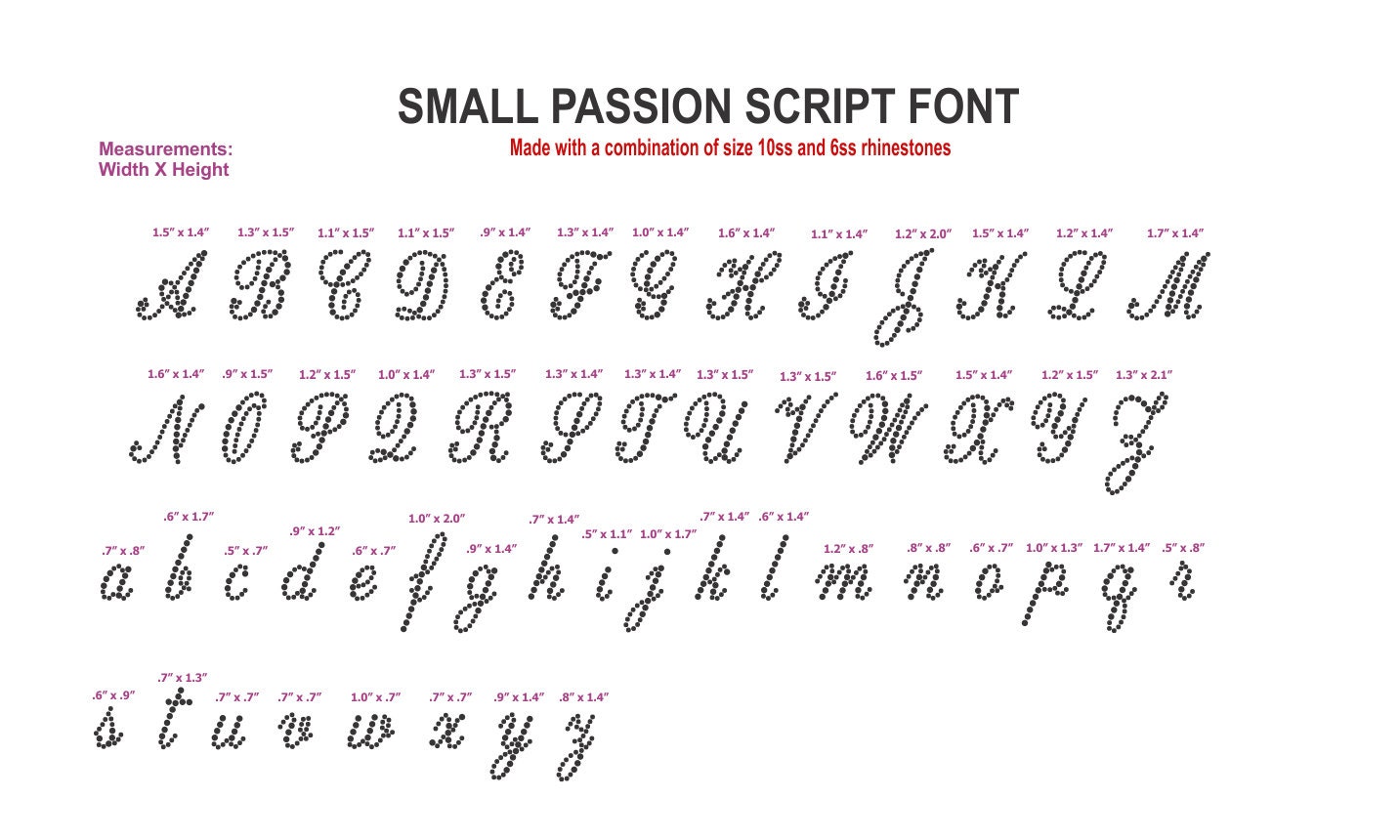 Small Passion Cursive Script Font-personalize a Phrase or - Etsy