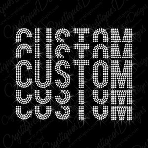 Custom-cascading Rhinestone Bling Font, Iron-on Rhinestone Letters ...