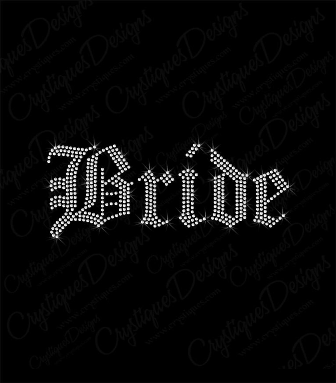 Bride Rhinestone Transfer-bride Bling-wedding Rhinestone Transfer ...