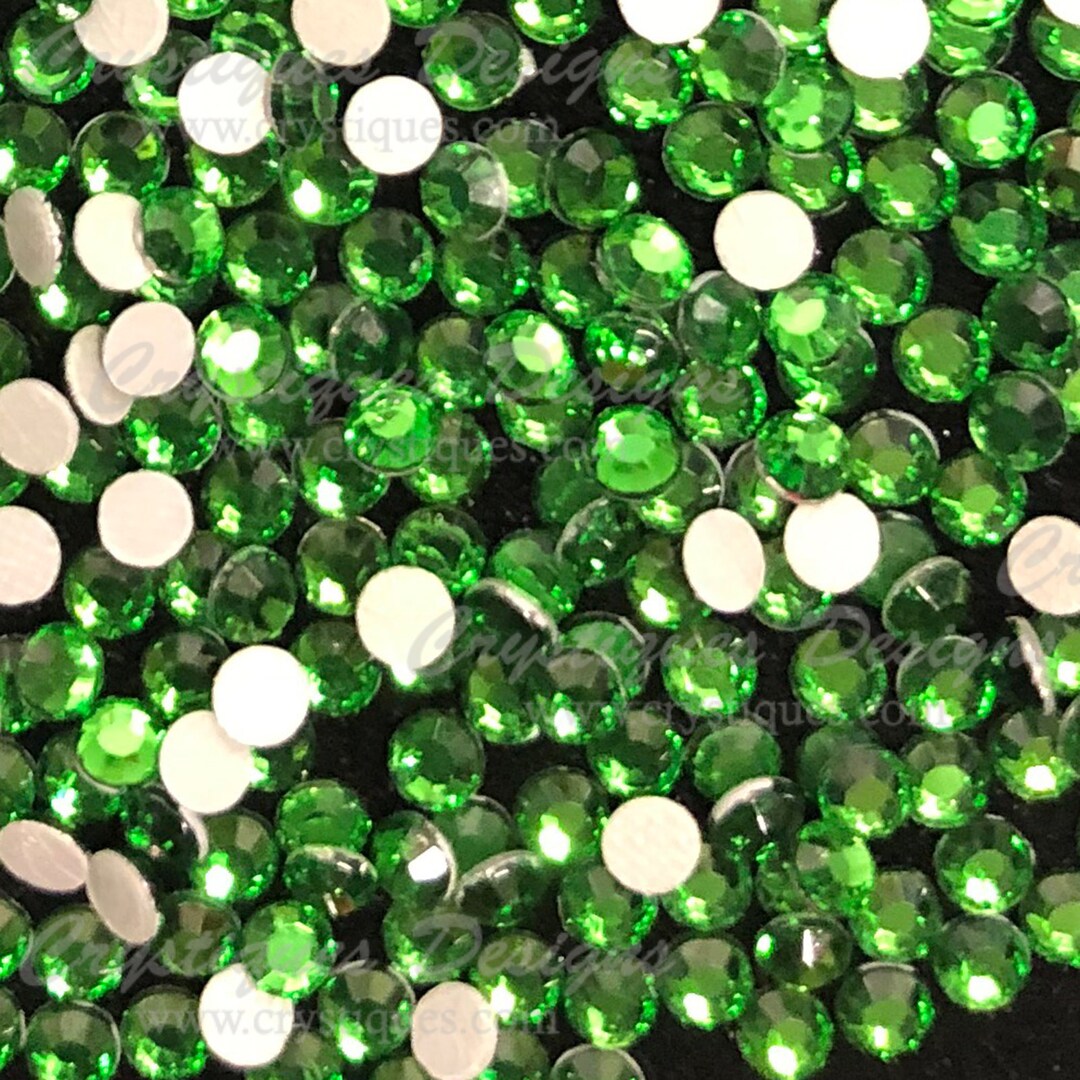 Premium Korean HOTFIX Emerald (green) Rhinestones-rhinestone Craft ...
