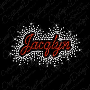Small Passion Cursive Script With Scattered Rhinestone Effect Transfer ...
