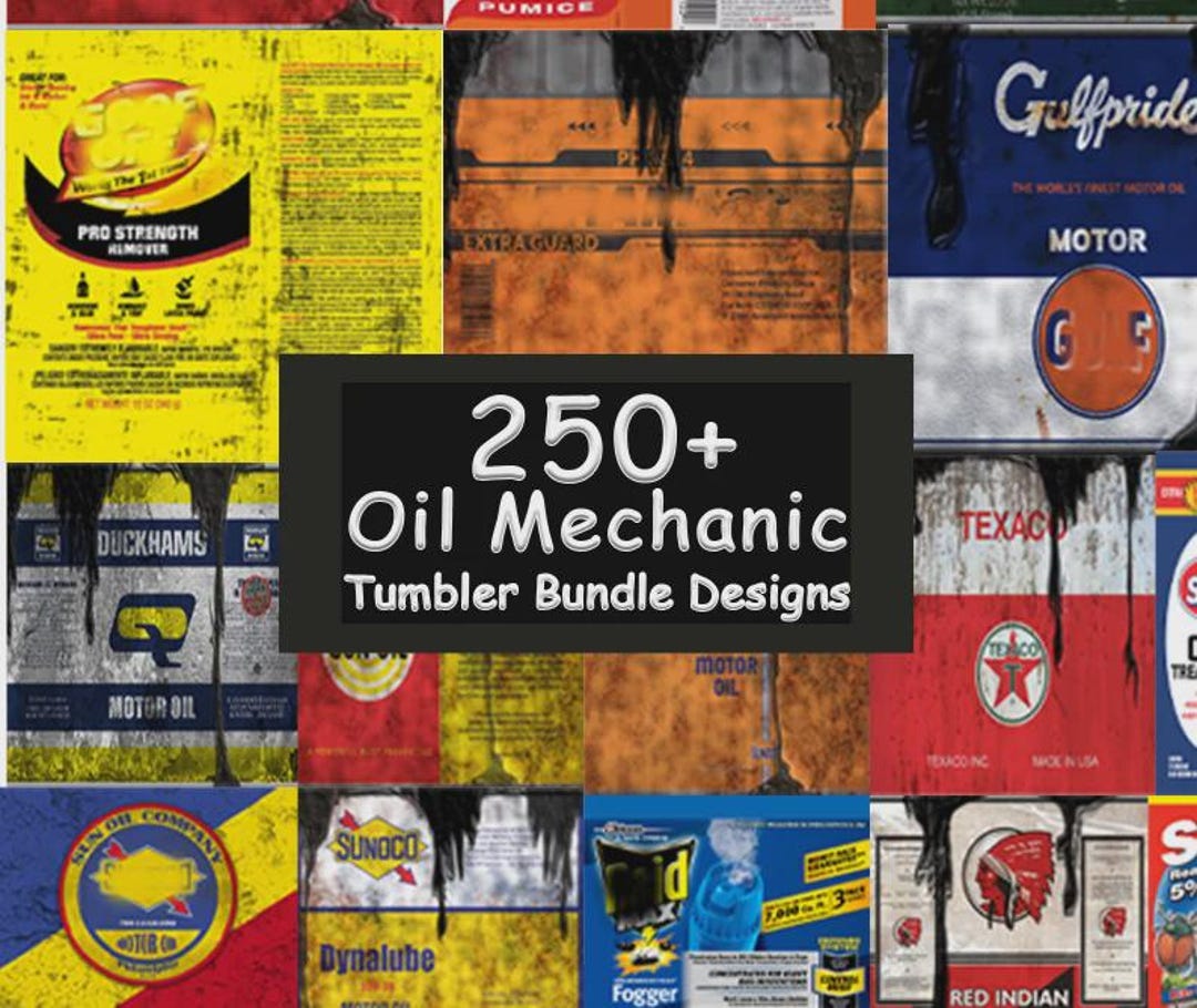 Car Mechanic 250+ Oil Filter Design Bundle Tumbler Wrap Print Shop ...