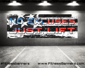 No Excuses Banner | Etsy