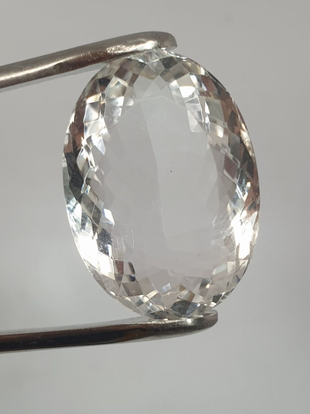 Big Rock Crystal Quartz Faceted Oval 23.8x17.3x11.5mm. (31.66ct ...