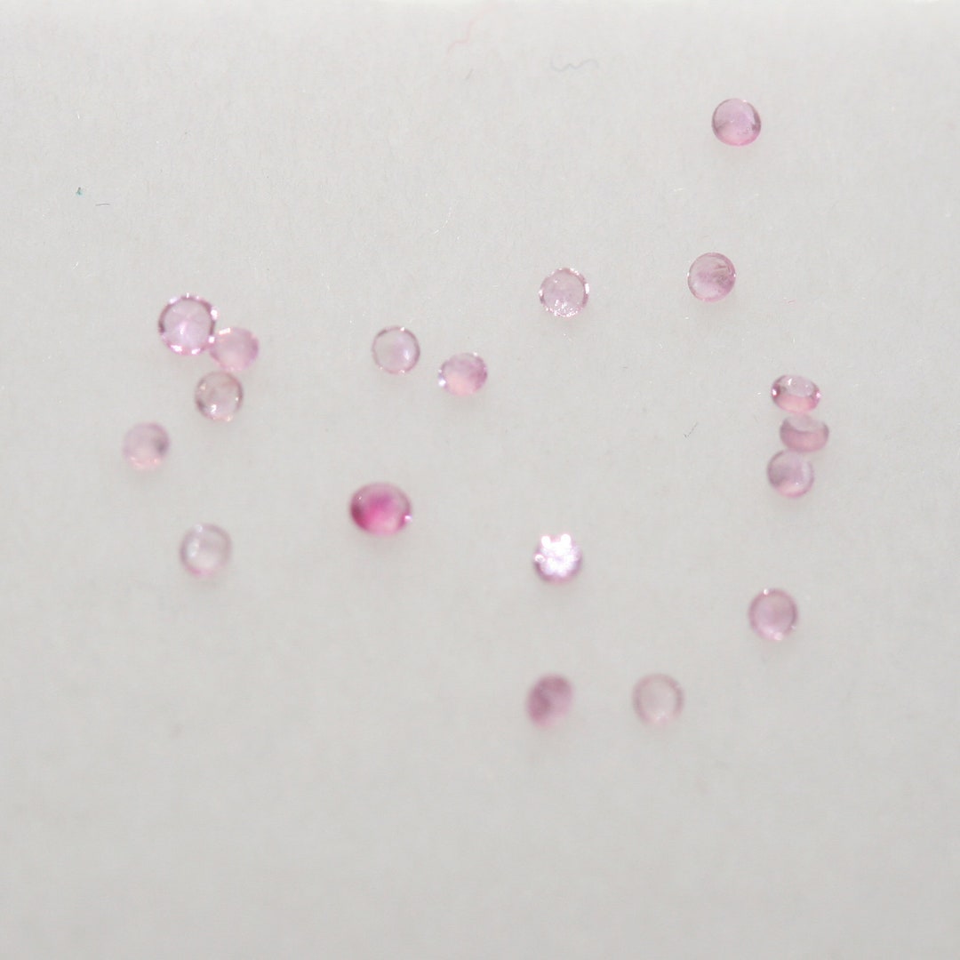 Pink Sapphire Lot Faceted Round 1mm. -gemstone Parcels-loose Stones ...