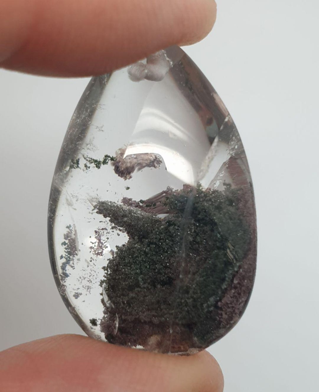 Natural Lodolite Quartz Stone 32.4x21.5mm. (51.34ct.) -for Meditation ...