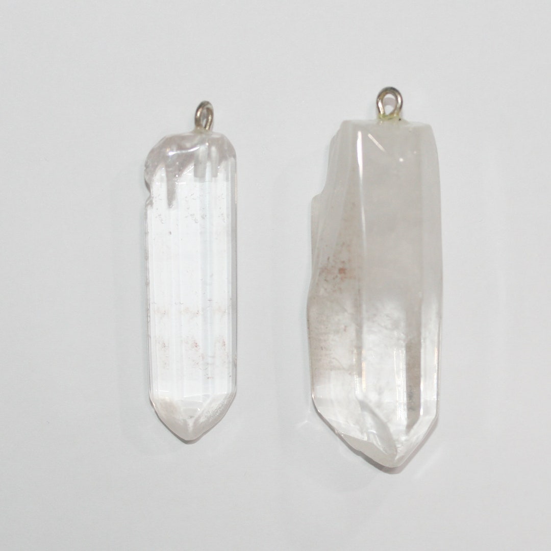 Rock Crystal Quartz Faceted Irregular Stick Pendant 45x12mm.approx. - Etsy