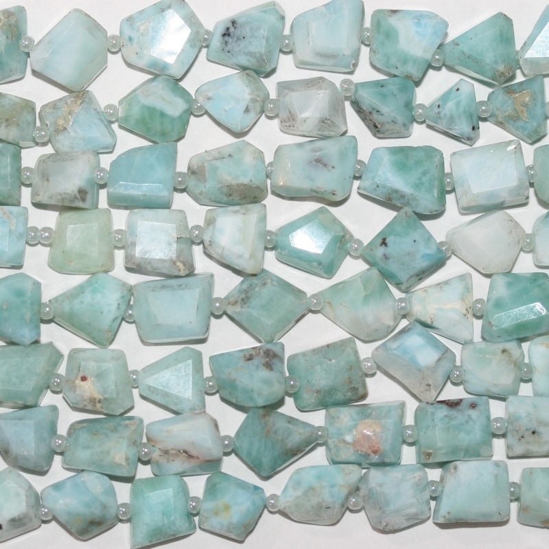 Faceted Larimar - Etsy
