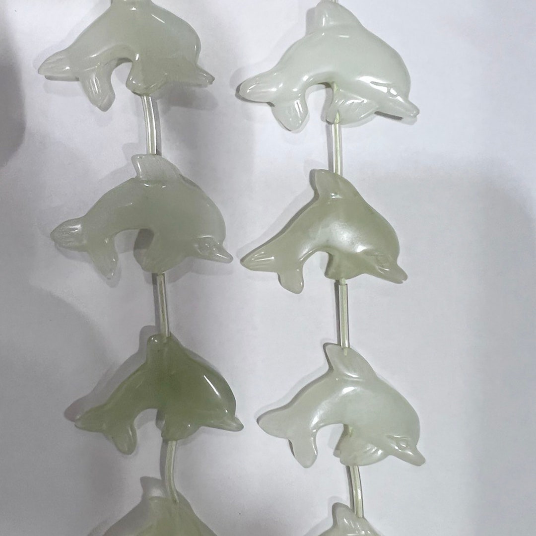 16 St Serpentine Carved Dolphin Beads 30x18 Mm.strand 40cm. - Etsy