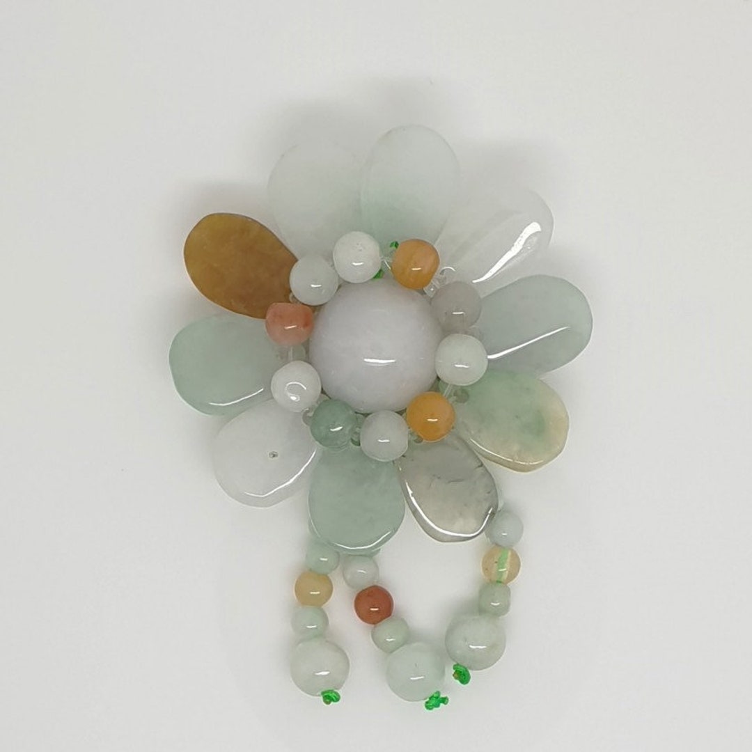Multicolor Jade Pendant 43mm. - Etsy