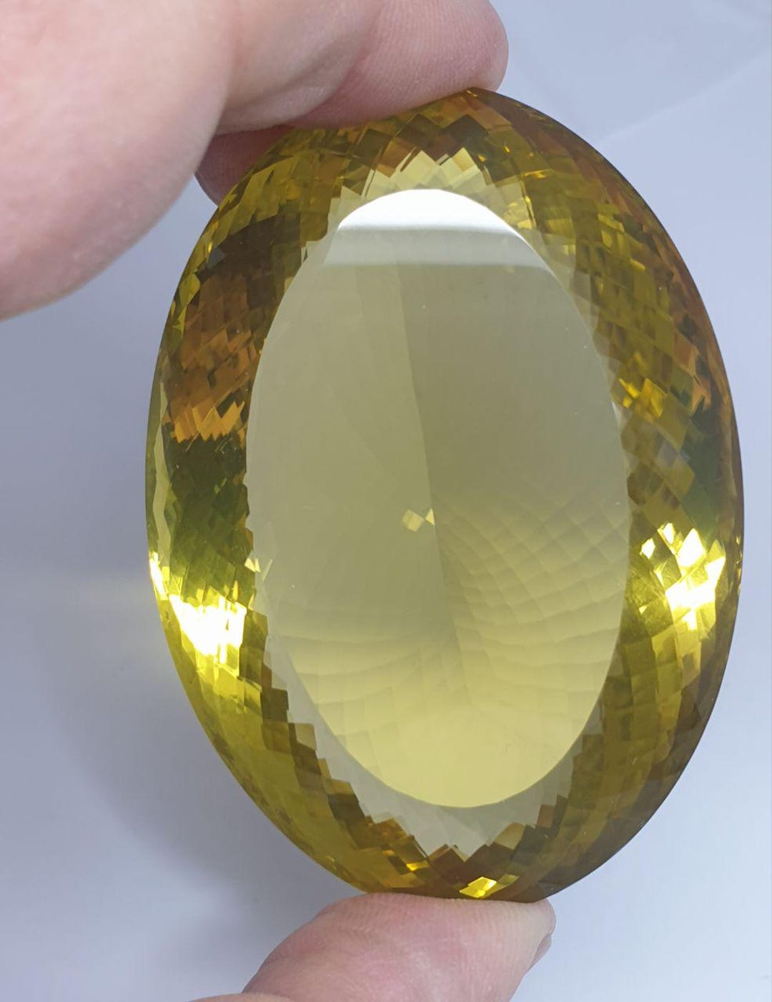 AAA Huge Lemon Quartz Huge Museum Oval Faceted Piece 552ct 68.8x49 ...