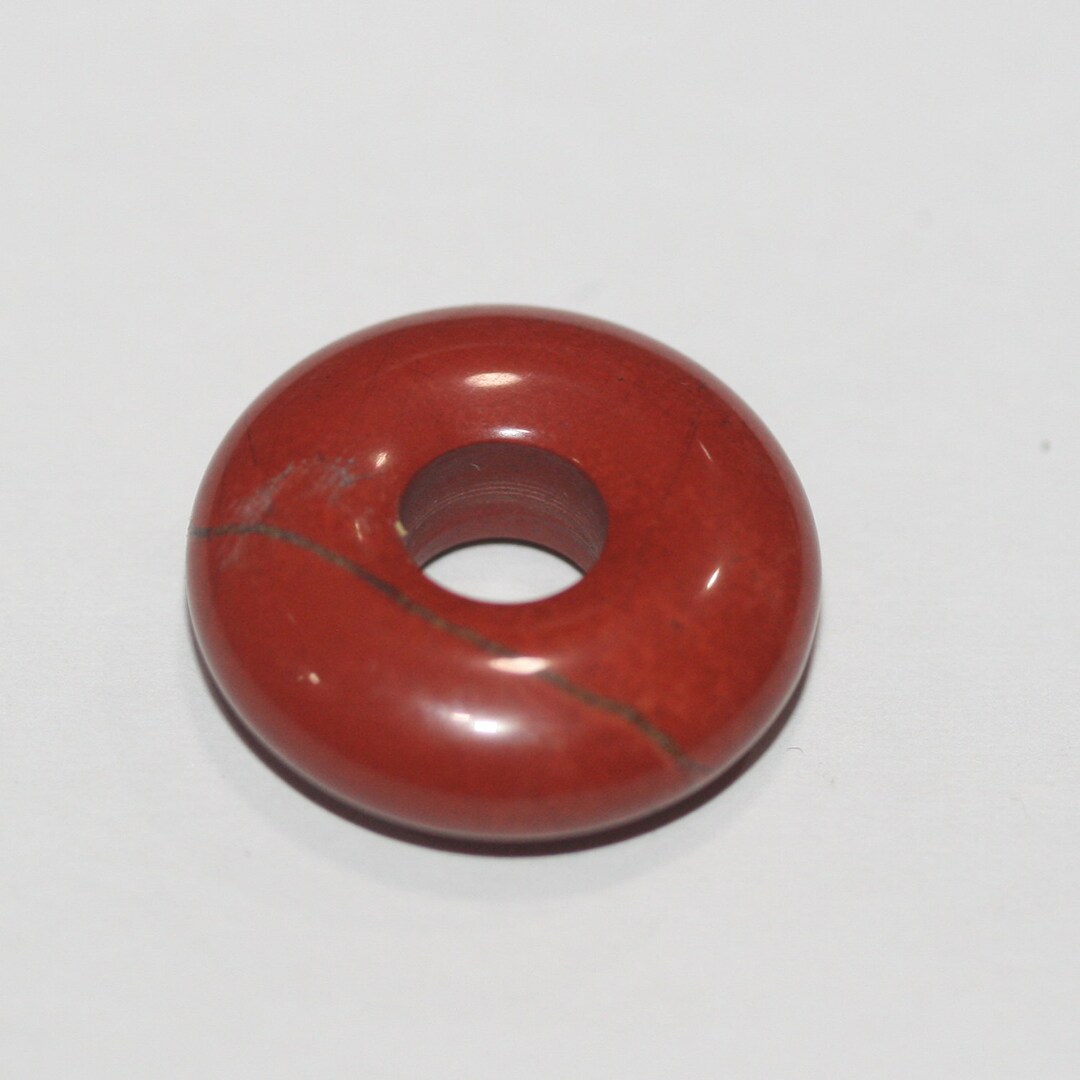 Red Jasper Smooth Donut Disc Pendant 20mm - Etsy