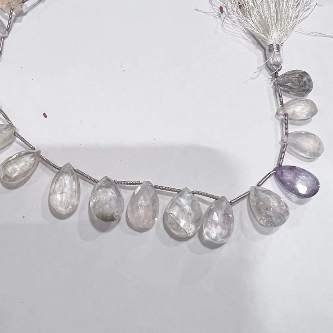 8" St Multi Stone Faceted Drop Beads 17x10 Mm. Approx.-strand 20cm. - Etsy