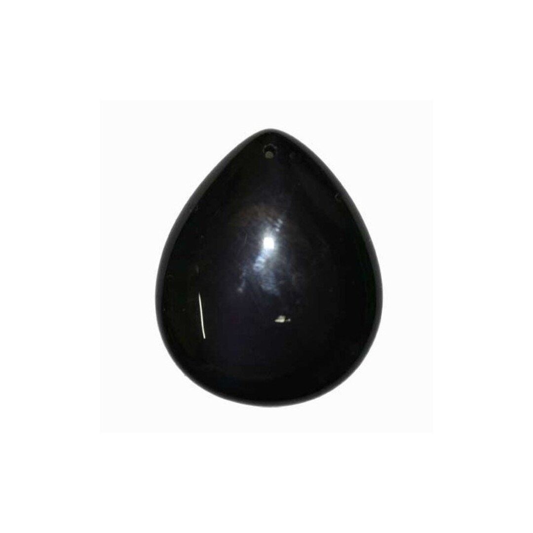 Obsidian Drop Pendant 35x25mm-approx. - Etsy