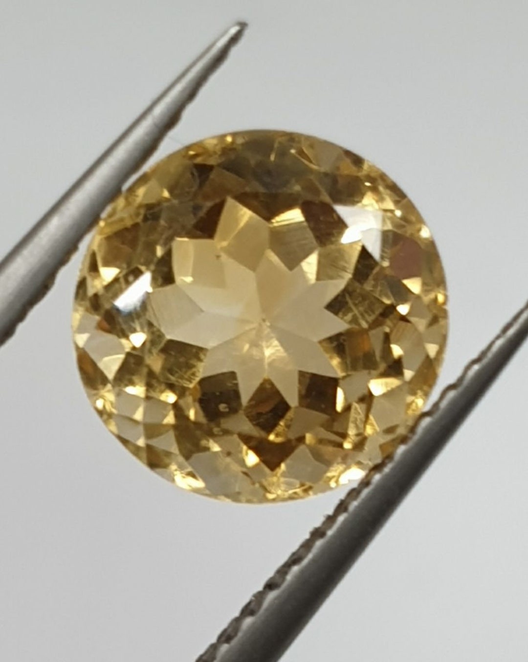 Citrine Faceted Round 9mm- Natural Gemstone From Brazil- Genuine Stones ...