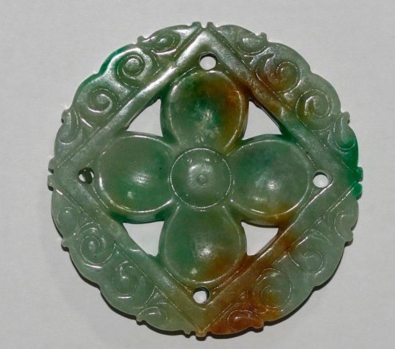 Multicolor Jade Pendant 56mm | Etsy