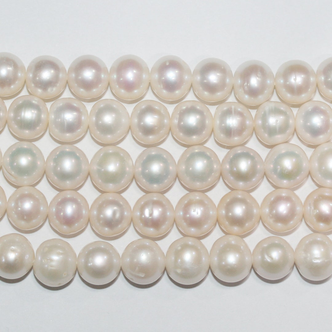 16" Strand Fresh Water Round Pearl 9-10mm.-strand 40cm.-natural Pearls ...