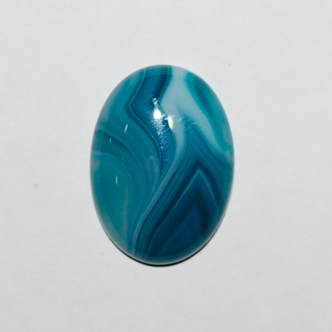 2pcs Lot Blue Striped Agate Oval Cabochon ( 2 Pcs ) 25x18mm - Etsy