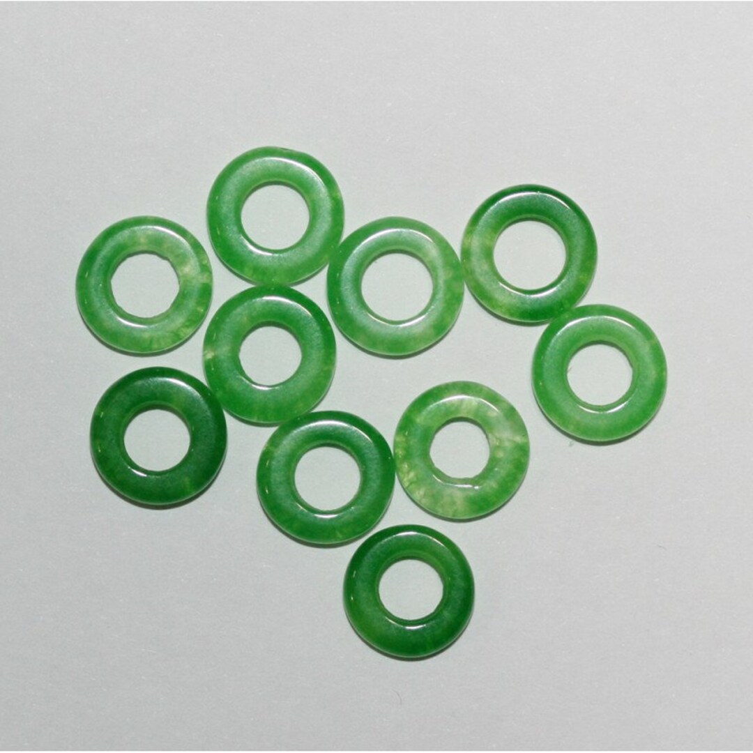 Green Jade Loops 10 Pieces 10mm Gemstone - Etsy