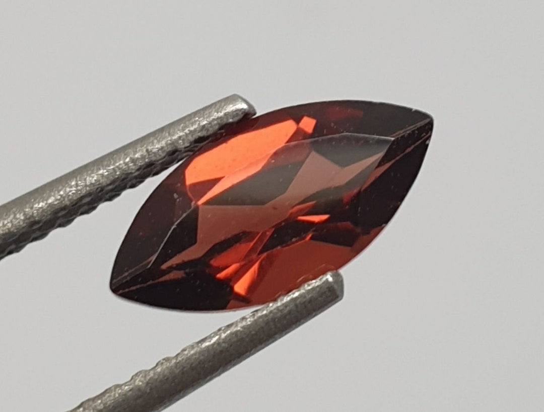 1 pc hermoso granate de rodolita 10x5mm facetado corte marquesa ...