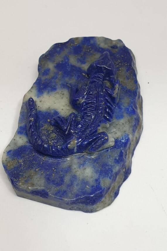 AAA Afghan Lapis Lazuli Carving Lizard Pendant 54x31mm. Royal Blue Color Top Quality Jewelry Supplier Etsy UK