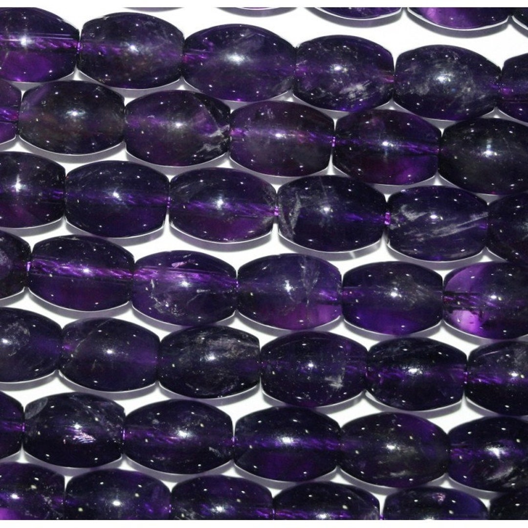 15 St African Amethyst Smooth Barrel Beads 12x8mm.strand 40cm - Etsy