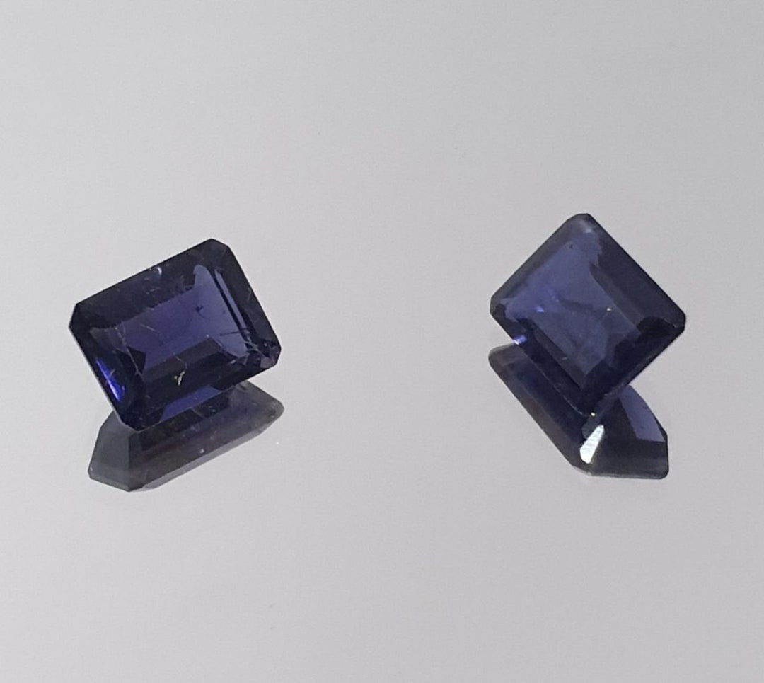 Top Color Iolite Cordierite Matching Pair Octagon 8x6mm - Untreated ...