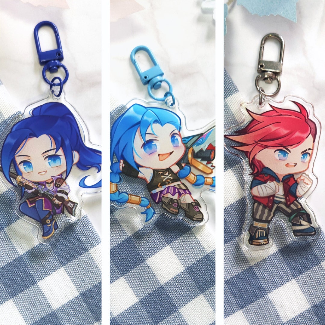 League of Legends Acrylic Charms | Arcane Jinx Caitlyn Vi Double-sided ...