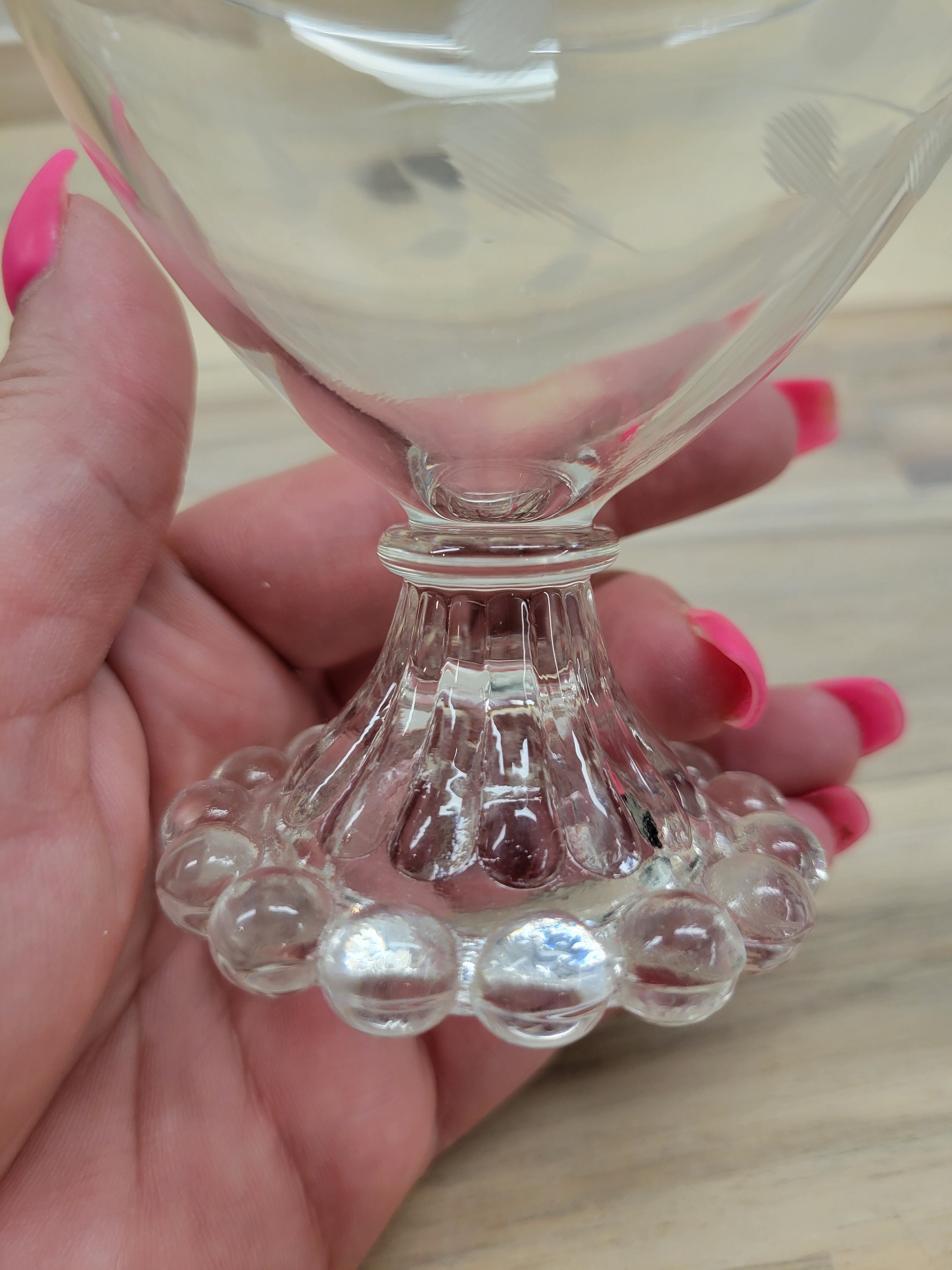 Vintage 1970s Anchor Hocking Boopie Bubble Clear Glass Martini - Etsy