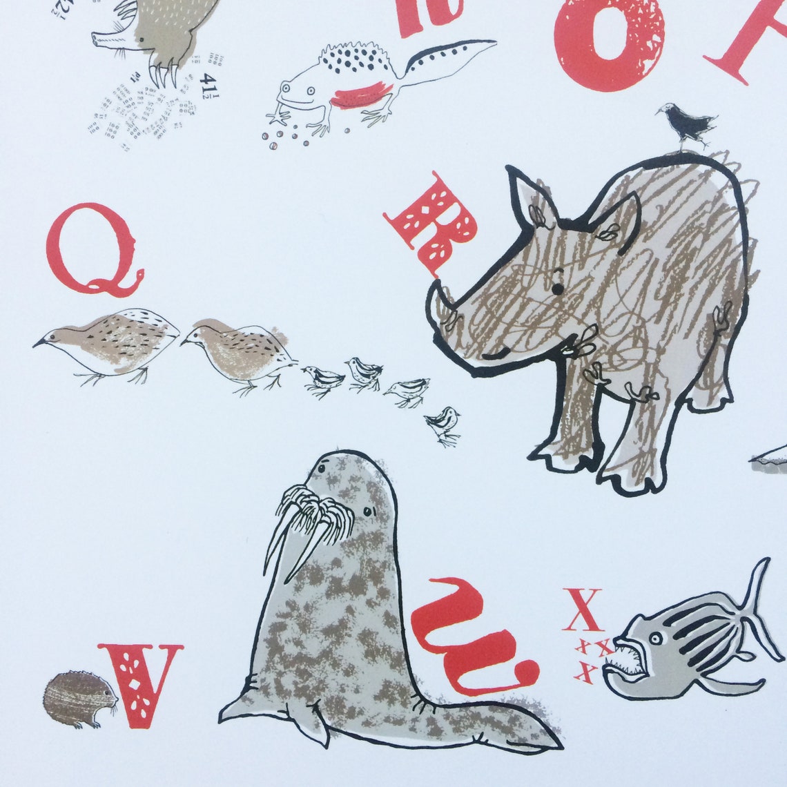 Animal Alphabet Poster - Etsy