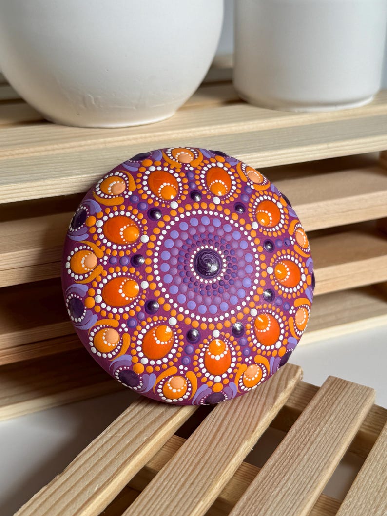 Magical Mandala Stone, Splash of Color for Home and Zen Decoration ...