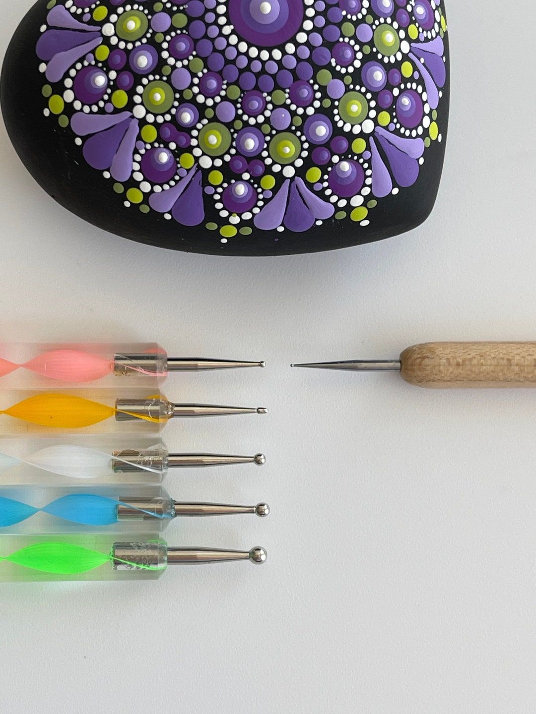 Dotting Tool for Small Dots and Swooshes, Mandala Dot-painting, Stone ...