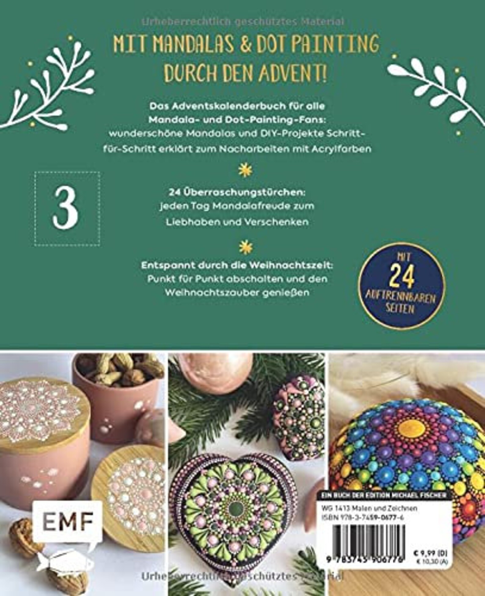 Mein Adventskalender-Buch Mandala, 24 DIY Dot-Painting Projekte ...