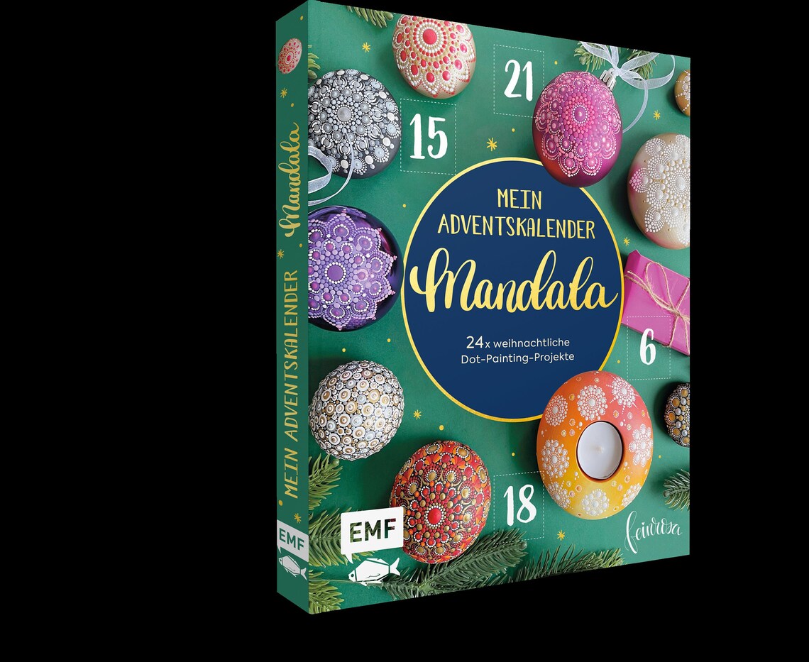 Mein Adventskalender-Buch Mandala, 24 DIY Dot-Painting Projekte ...