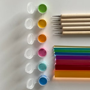 DIY Kit Set of 13 X Dotting Tools and Acrylic Paint Deco Art for Dot ...