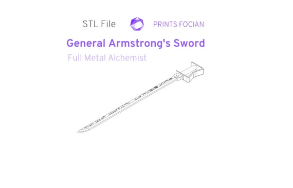 General Armstrong Sword FMAB STL File for 3D Printing - Etsy