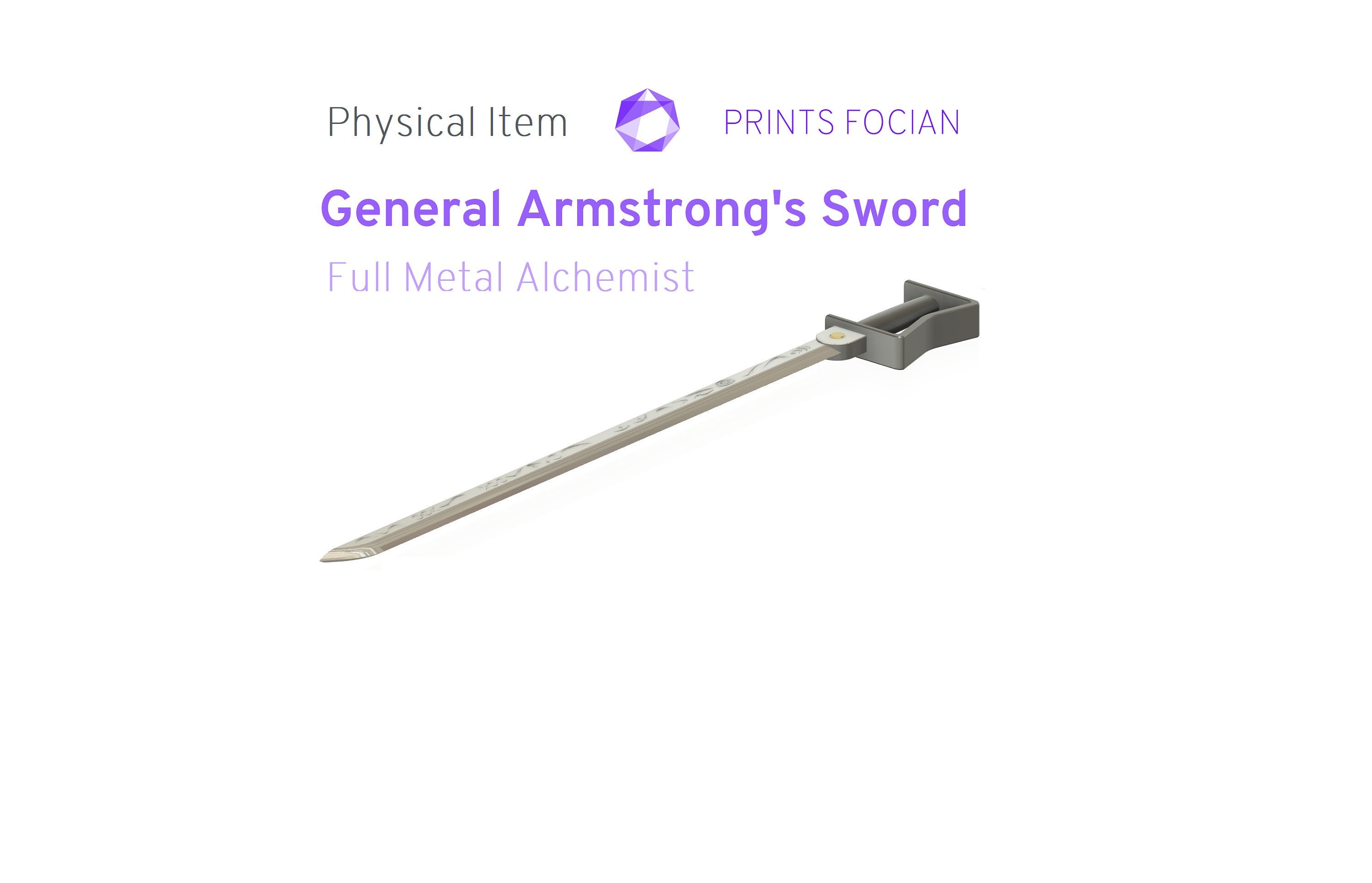 General Armstrong's Sword, FMAB Physical Item - Etsy