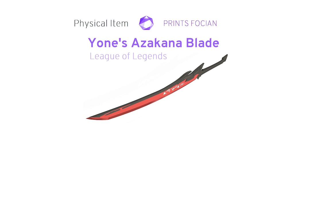 Yone's Azakana Sword League of Legends Physical Replica - Etsy
