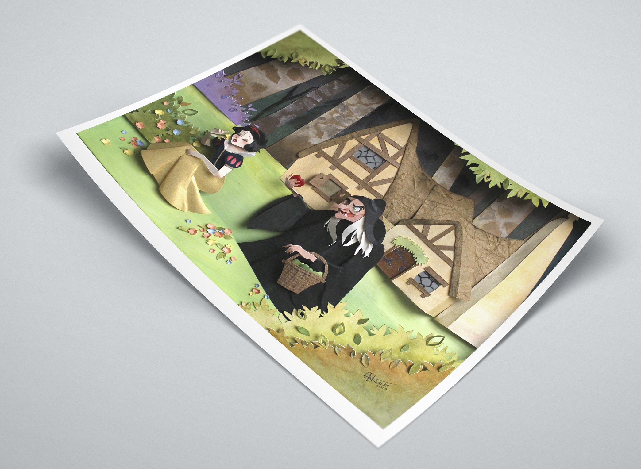 Snow White Paper Art Print - Etsy