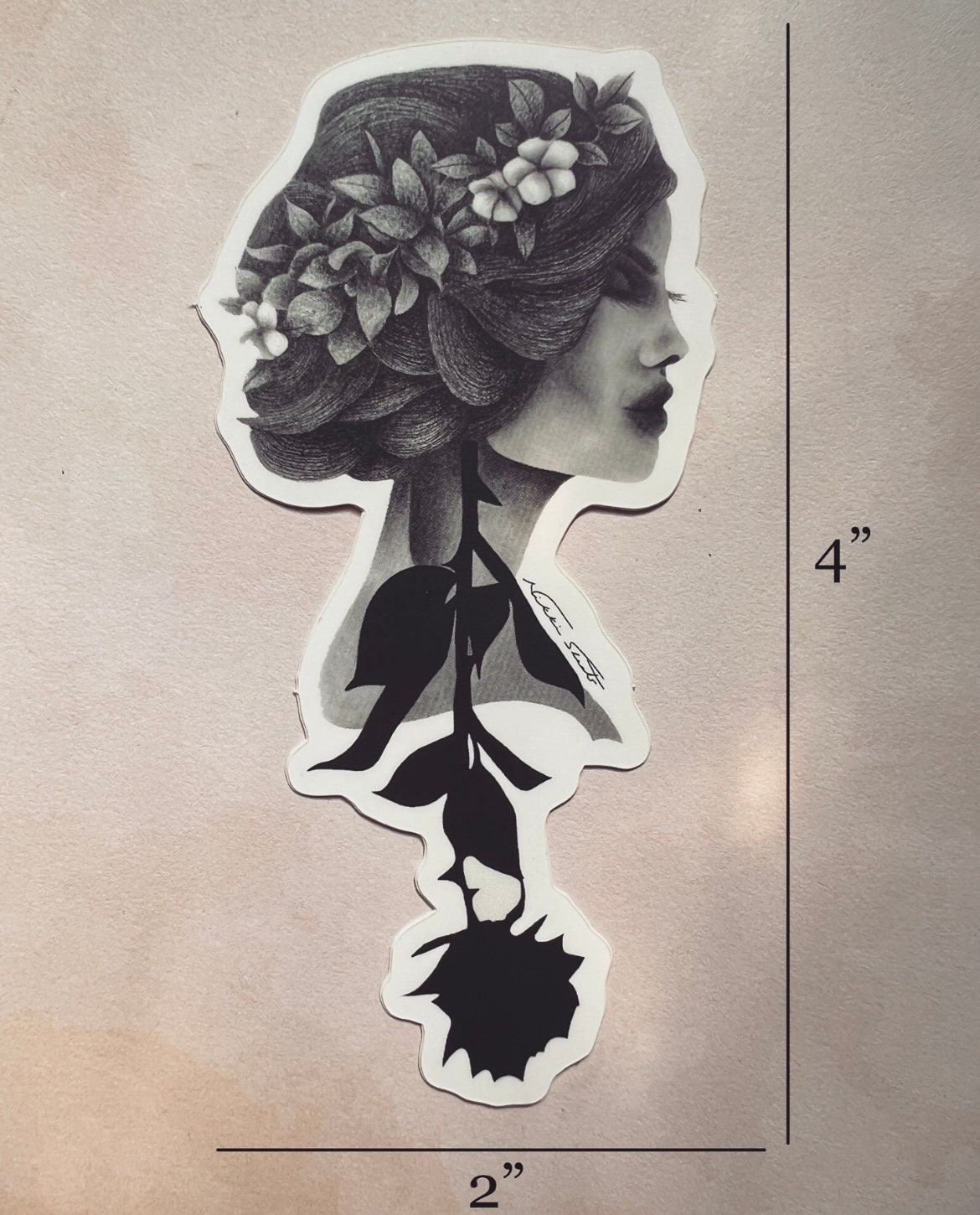 Woman Sticker, Woman Magnet, Feminine Art, Female Sticker, Vinyl ...